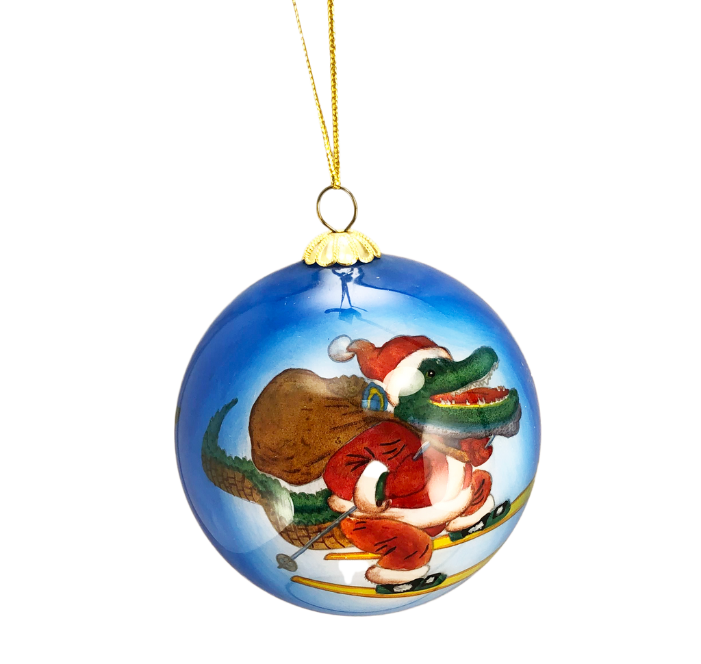 Santa Gator Ball Ornament | Natural Selections Inc. | Natural ...